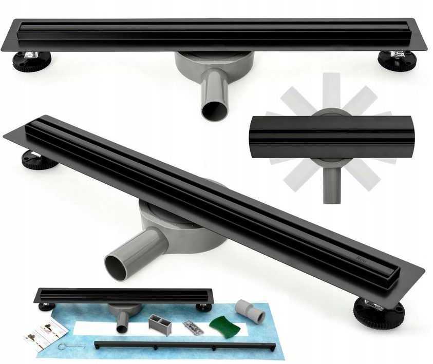 Dušo latakas „REA NEO SLIM PRO" JUODA, žema kaina | Varle.lt