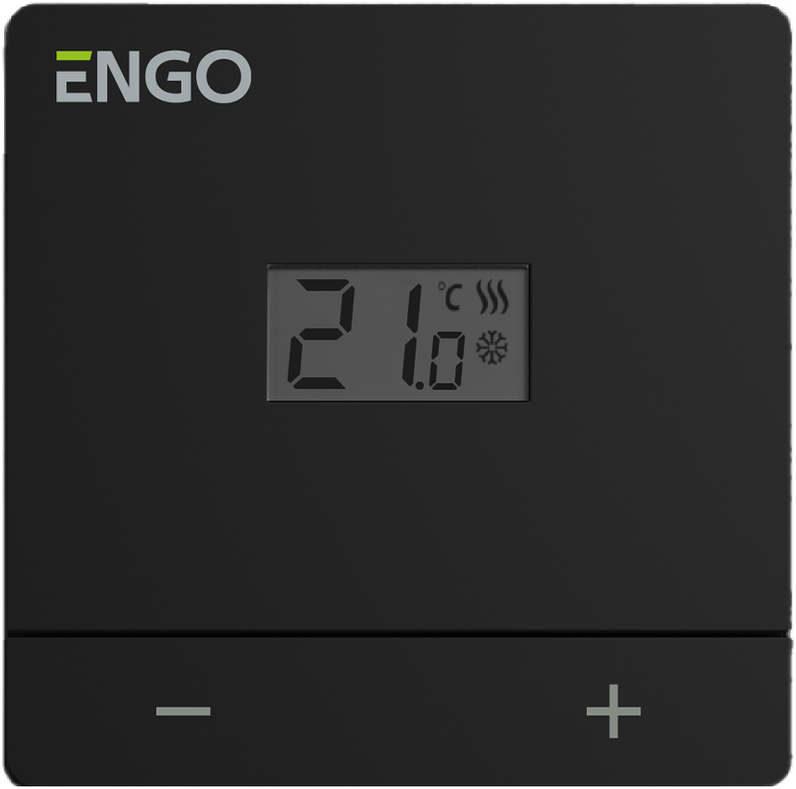 Engo Controls Engo EASY laidinis termostatas 230V, juodas, modelis - EASY, žema kaina | Varle.lt