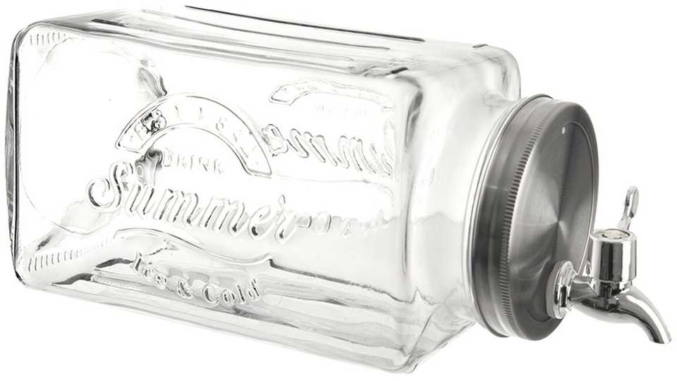 Stiklinis indas 3l , su kraneliu, žema kaina | Varle.lt