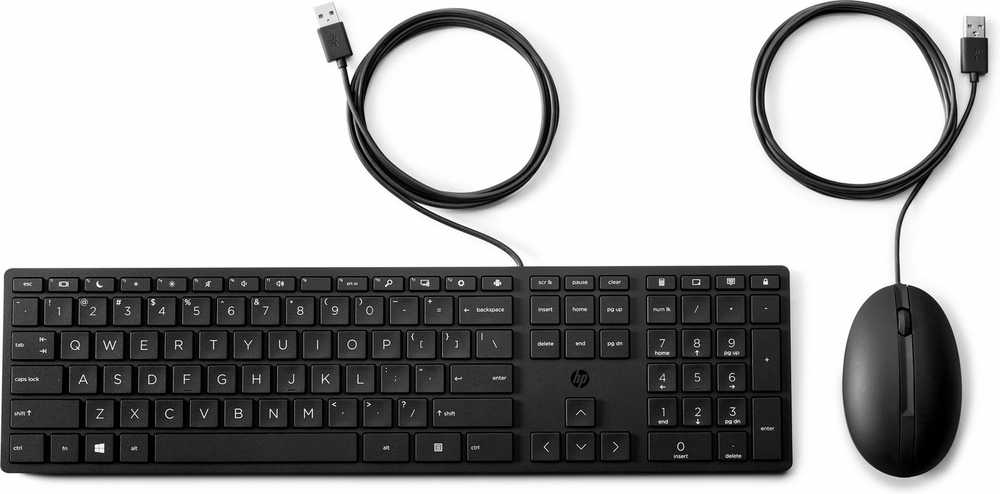 HP 320MK USB su laidu Pelė Klaviatūra Combo - Juodas - US / RUS ...