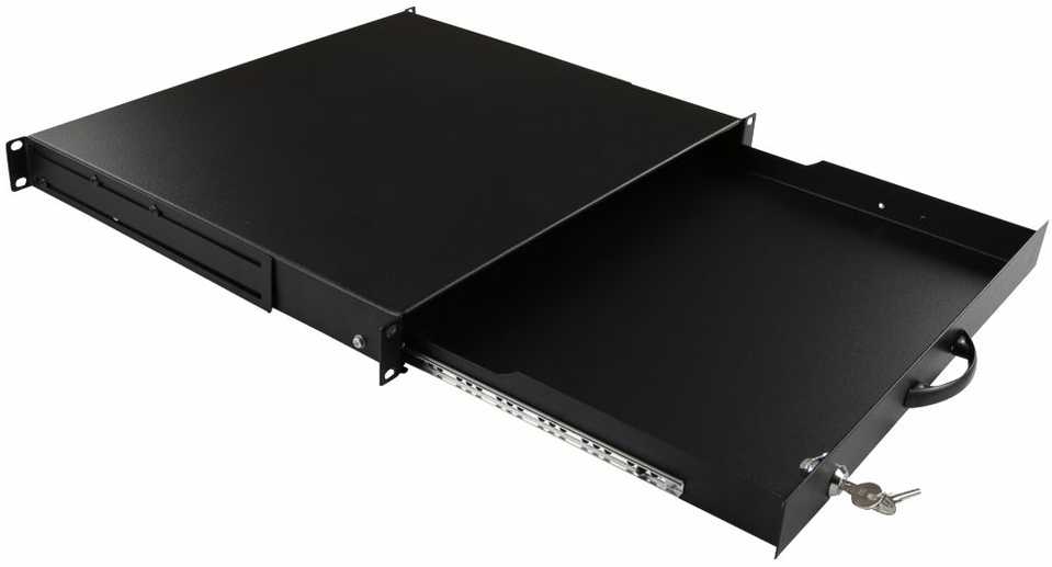 Lanview 1U 19" KEYBOARD, GENERAL USE, LOCKABLE DRAWER MODULE, modelis ...