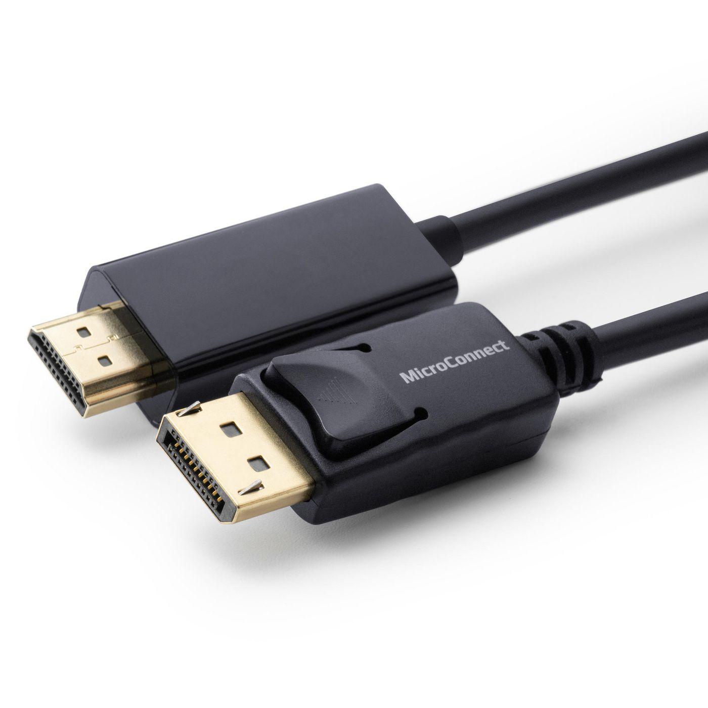 Kabelis MicroConnect DisplayPort – HDMI 3m juoda (DisplayPort 1.2–HDMI ...