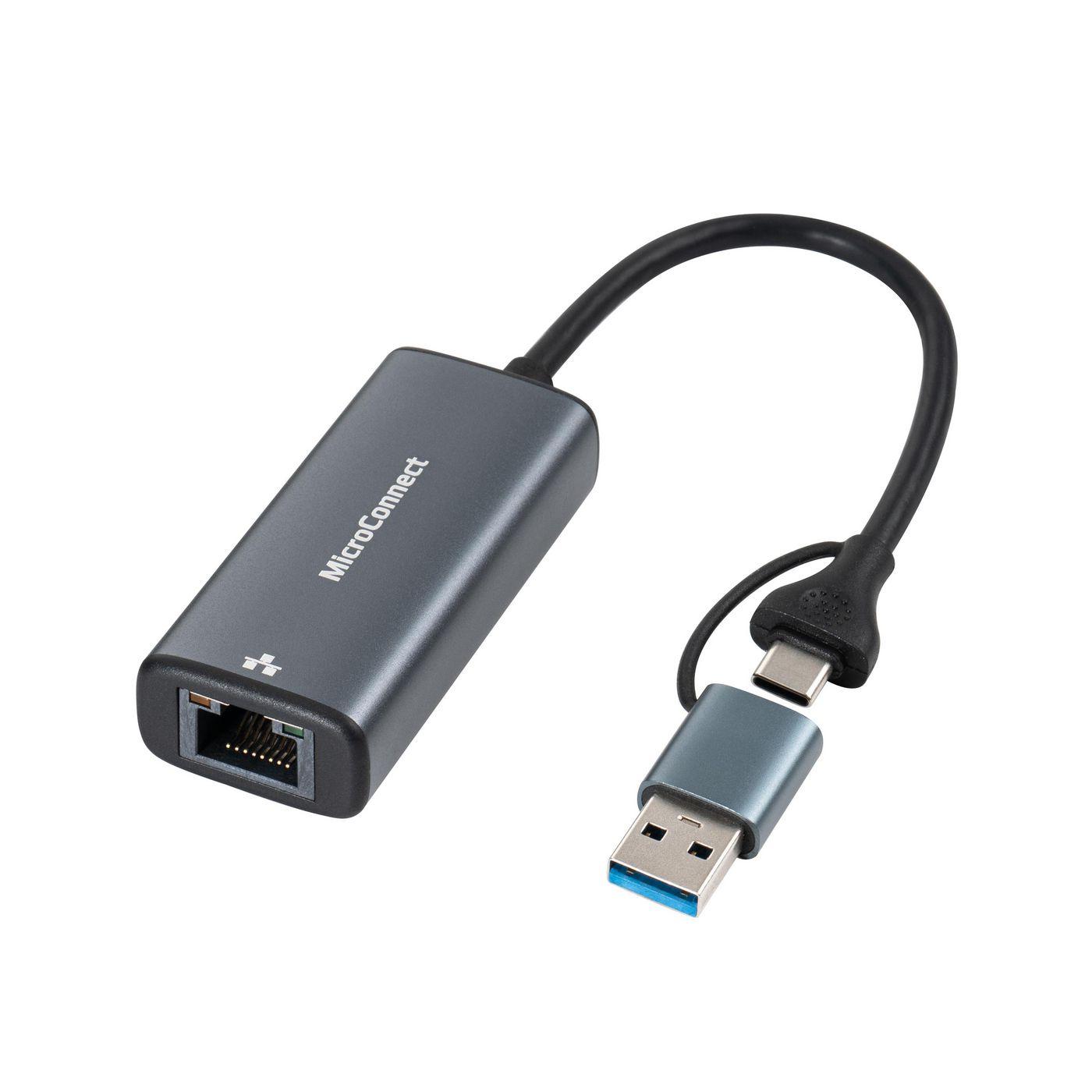 MicroConnect USB-C / A to RJ45 2,5G Network Adapteris, modelis - MC ...