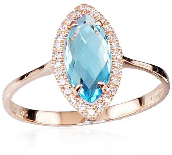 Auksinis žiedas su brangakmeniais. Metalas: Raudonas Auksas. Praba: 585 ...