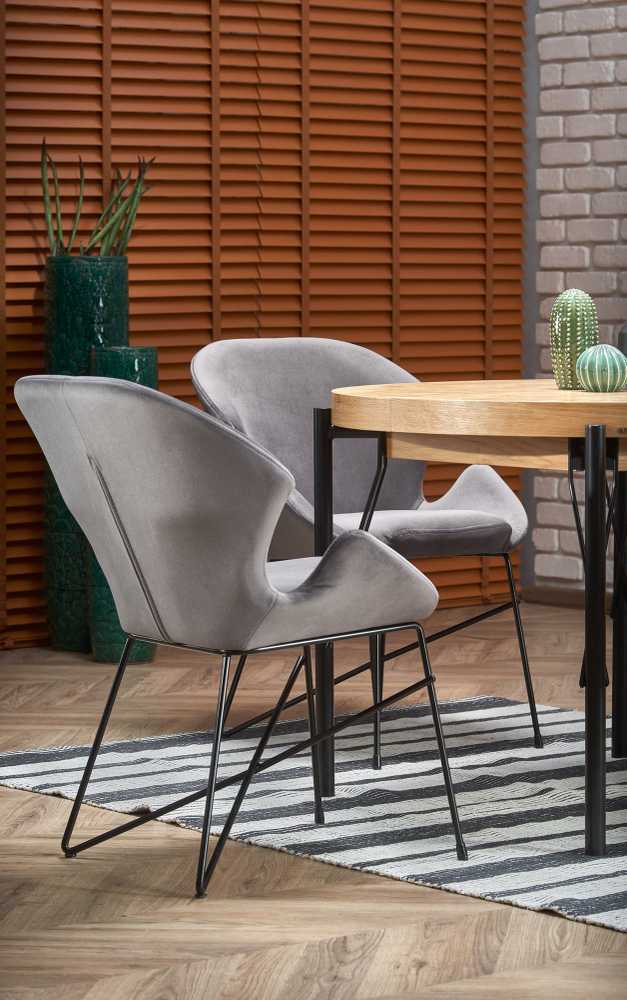 INFERNO extension table, color: natural oak / juodas, modelis - V-PL ...