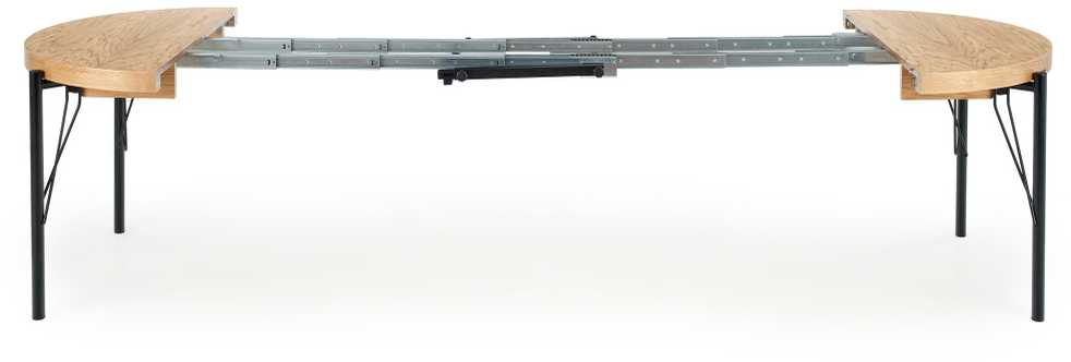 INFERNO extension table, color: natural oak / juodas, modelis - V-PL ...