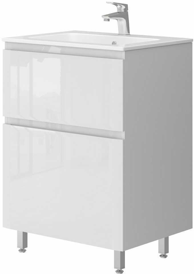 Vonios kambario spintelė su praustuvu Ester ES-70 balta, žema kaina | Varle.lt