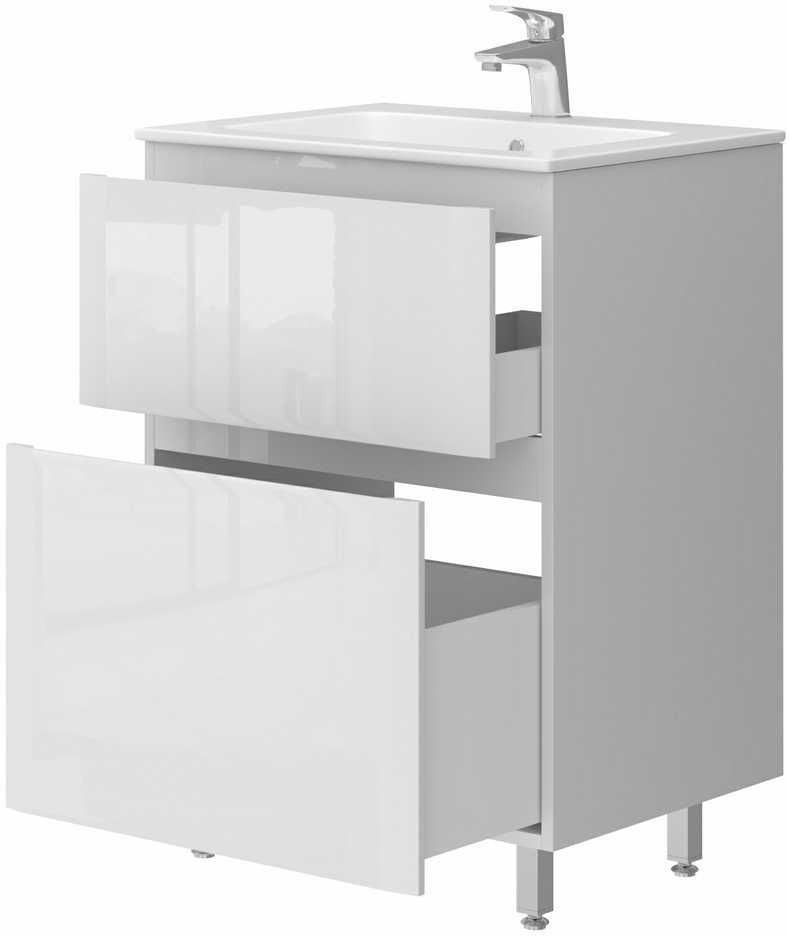 Vonios kambario spintelė su praustuvu Ester ES-70 balta, žema kaina | Varle.lt