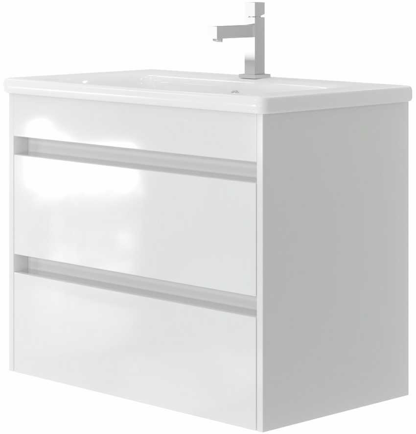 Vonios kambario spintelė su praustuvu OTTO OT-80 balta pakabinama, žema kaina | Varle.lt