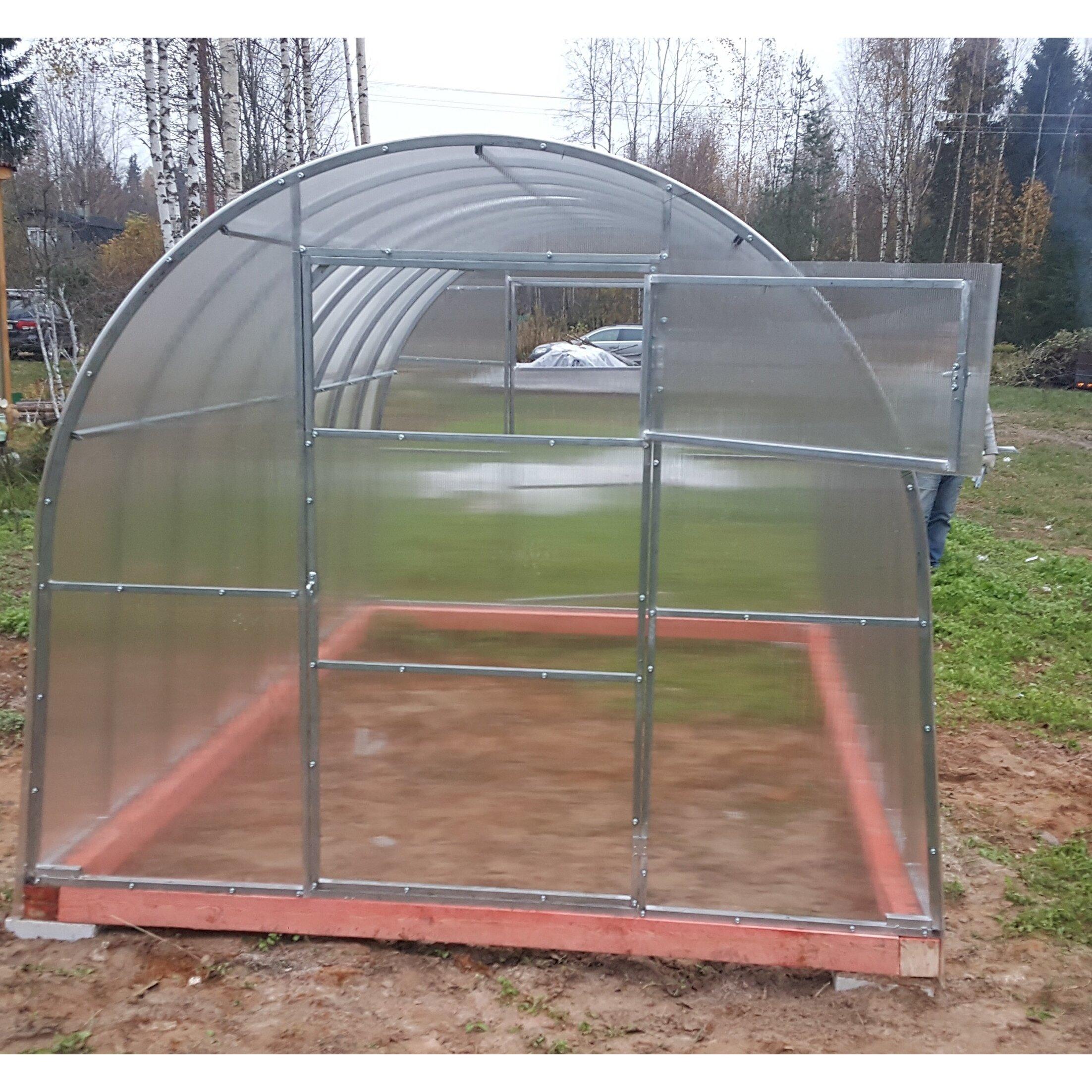 Šiltnamis SVAJONĖ KOMPAKT (plotis 2m) danga 6mm, Šiltnamio ilgis ...