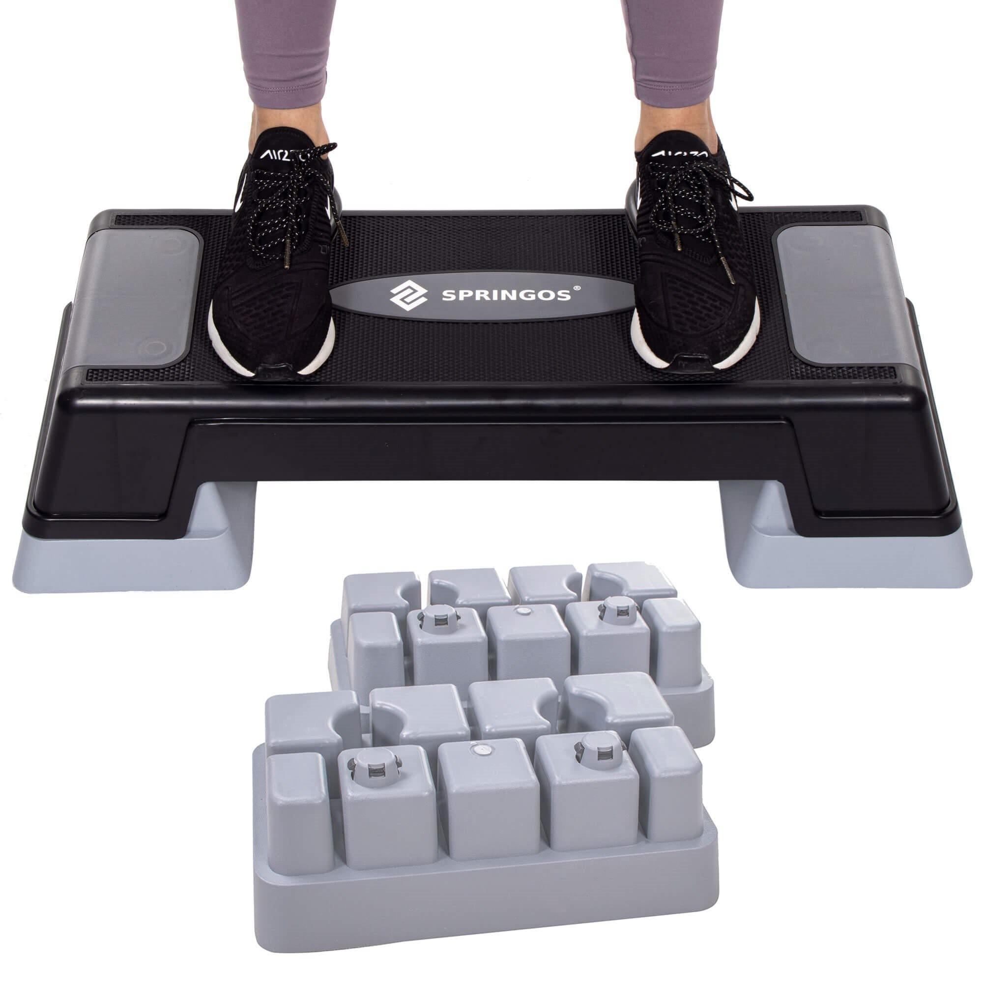 Aerobikos stepas trijų padėčių SPRINGOS PRO 70,5x27,5x12,5 cm, žema ...
