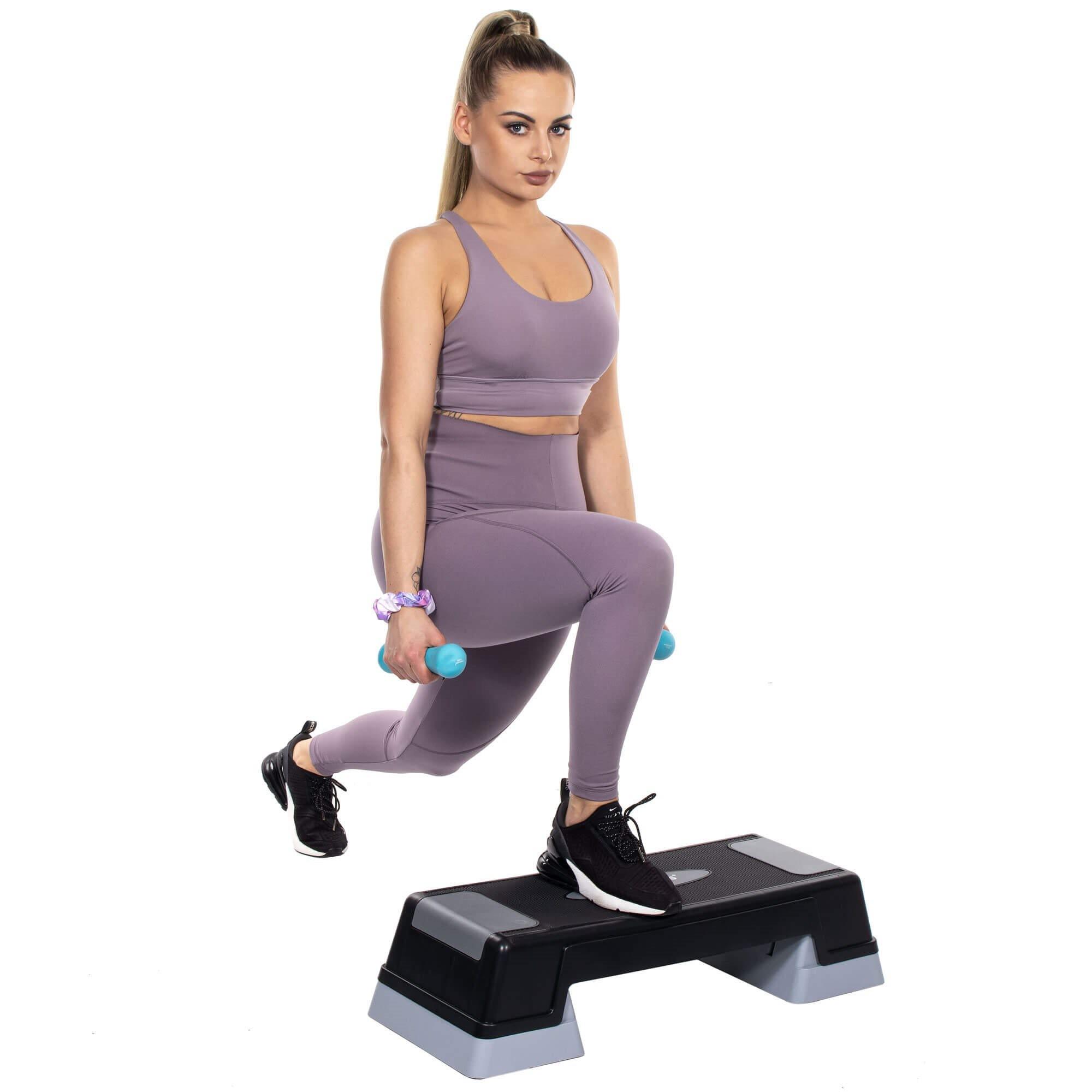 Aerobikos stepas trijų padėčių SPRINGOS PRO 70,5x27,5x12,5 cm, žema ...