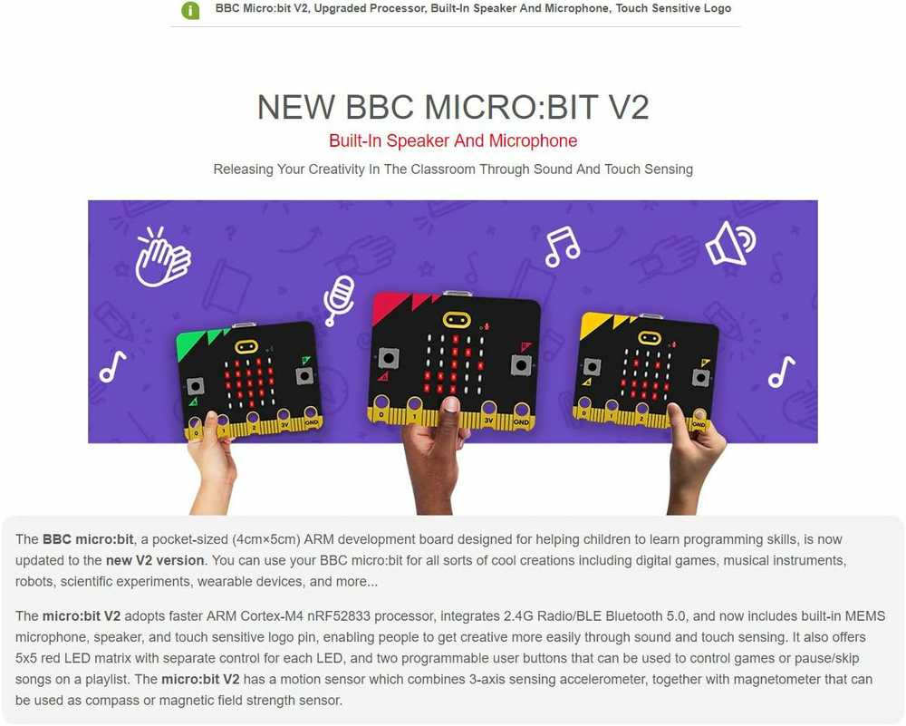 Kitronik BBC micro:bit v2 Club Pack (10x), modelis - 2728766V, žema ...