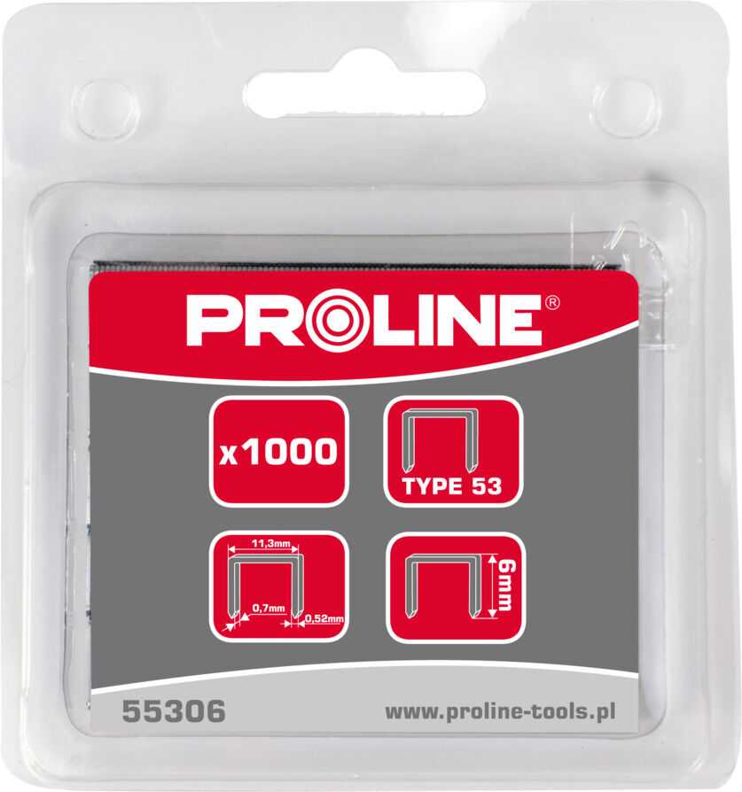 Proline ZSZYWKI HARTOWANE 10mm TYP 53 (11,2mm) 1000szt., modelis - 55310, žema kaina | Varle.lt