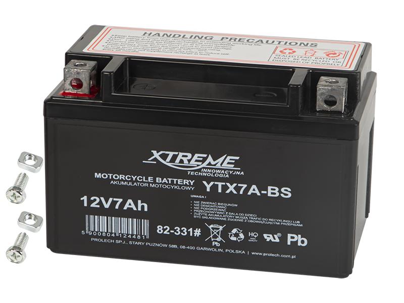 Blow Motociklo akumuliatorius 12V 7Ah XTREME, modelis - 82-331#, žema ...