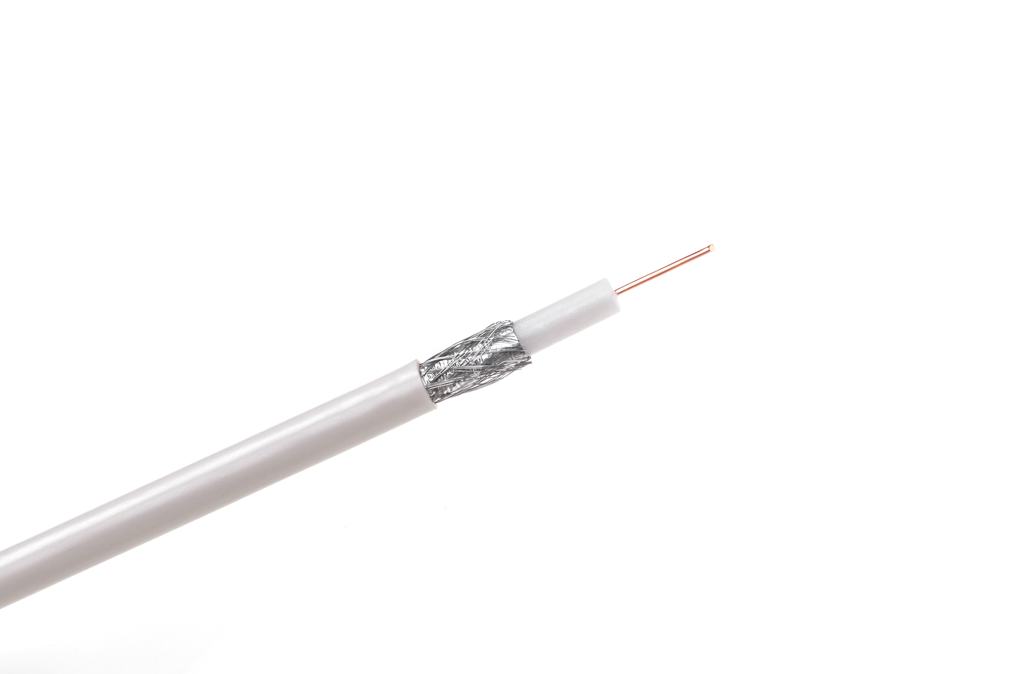 Cabletech Koaksialinis kabelis RG6U varinis 75om, Ø7.1mm, baltas ...