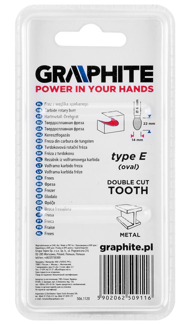 Graphite Grafitas HM TIPO E METALO ANTGALIS (OVALUS) 14 X 22 MM BOTAS 6 ...