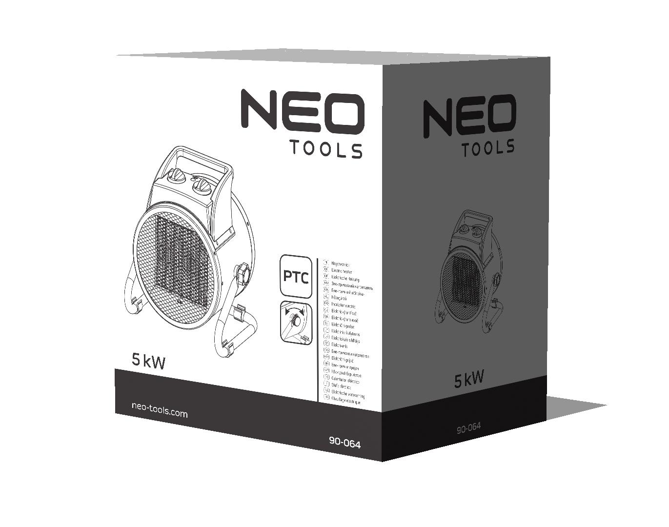 Neo Tools Neo elektrinis šildytuvas (5kW PTC keraminis elektrinis ...