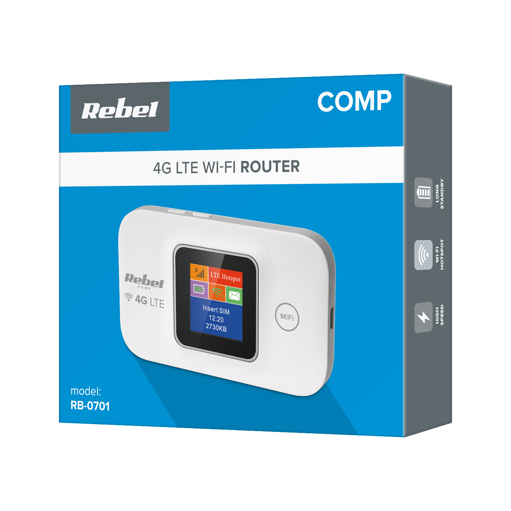 MODEMAS - MIFI maršrutizatorius 4G LTE Rebel, modelis - ‎S9116638, žema ...