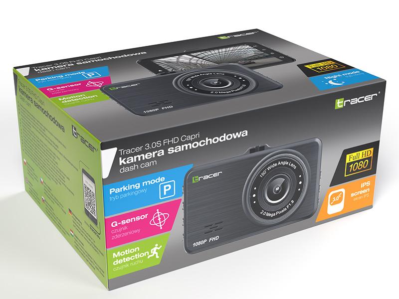 Rejestrator automobilinis TRACER 3.0S FHD CAPRI, modelis - TRAKAM47211 ...