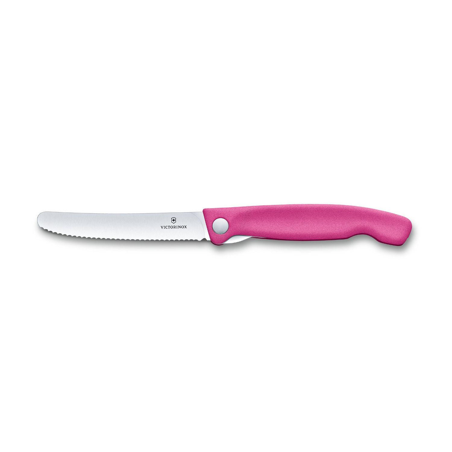 Sulankstomas virtuvinis peilis 11 cm dantytais ašmenimis Victorinox ...