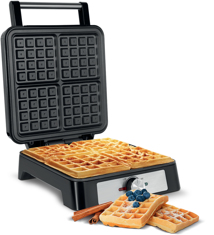 TEESA vaflinė, 4 vafliai, 1600W, inox, reguliuojama galia, modelis ...