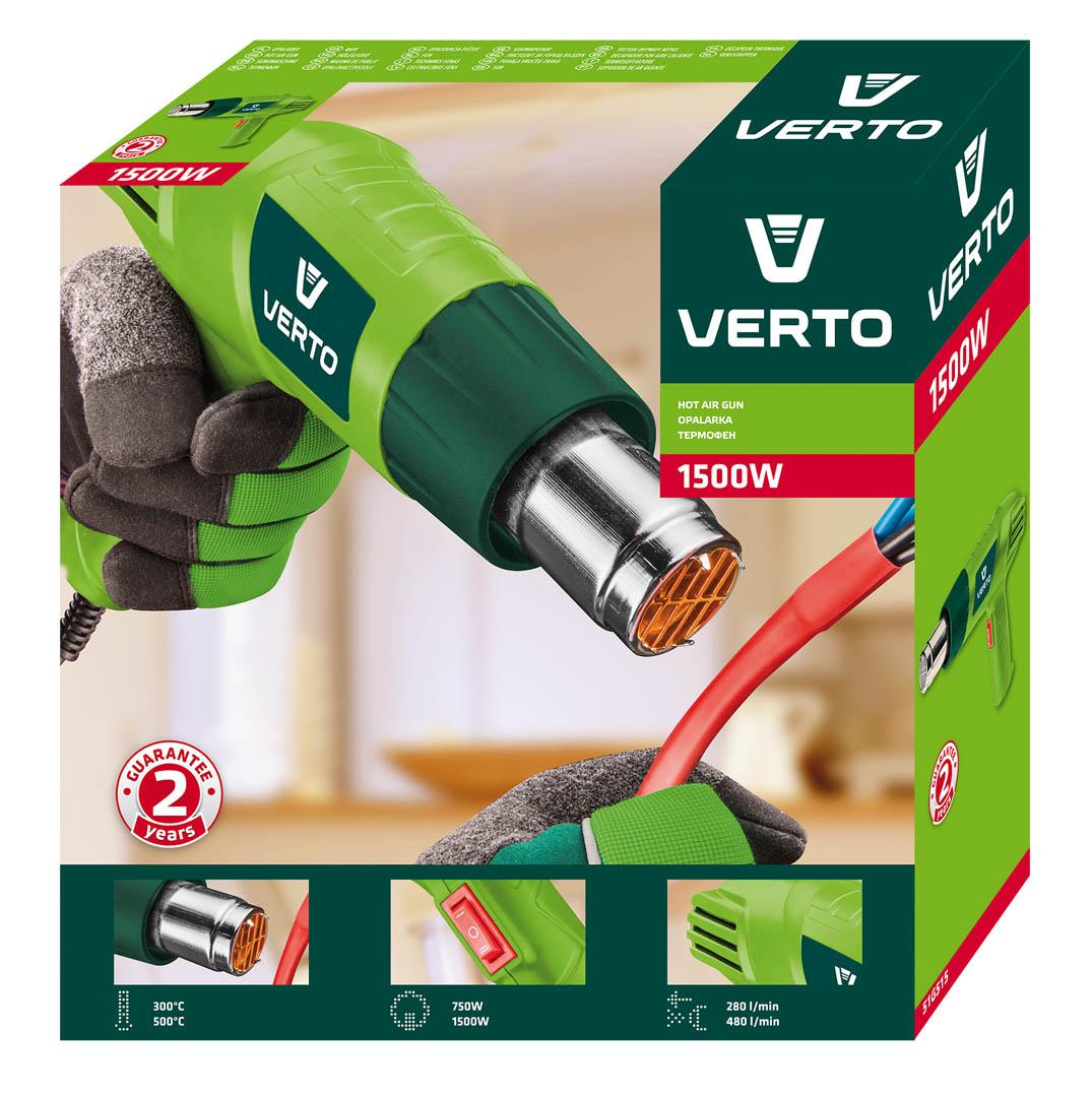 Verto 1500 W šilumos pistoletas, temperatūros diapazonas: I: 300 ° C ...