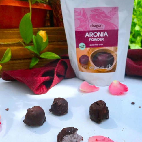 Aronijos uogų milteliai, ekologiški, Dragon Superfoods, 200g, žema ...