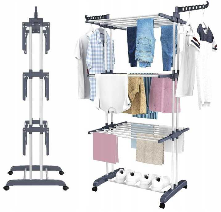 Džiovyklė E-CARLA Skalbinių džiovykla, didelė, vertikali, sulankstoma ...