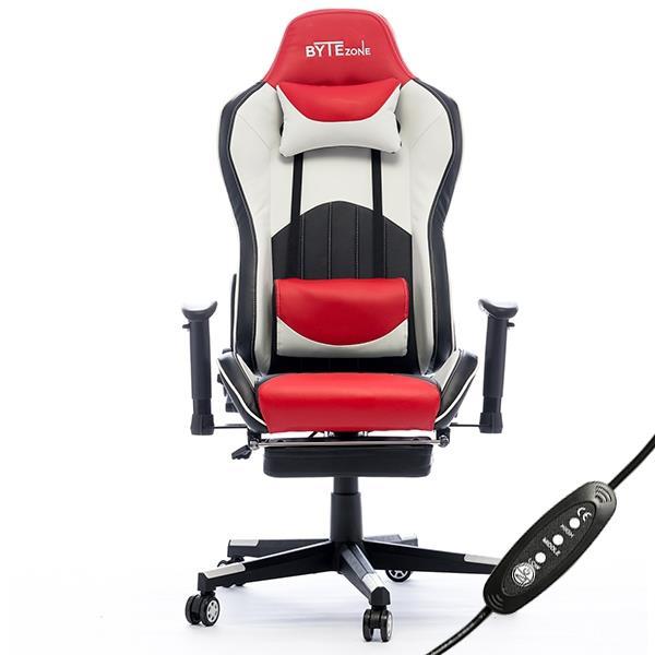 Masažuojanti Žaidimų kėdė ByteZone Dolce Gaming Chair, Juoda-raudona, modelis - BZ5813R, žema ...