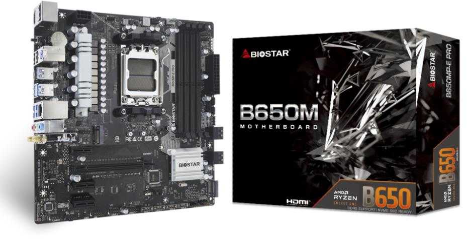 Pagrindinė plokštė MB B650 SAM5 MATX / B650MP-E PRO BIOSTAR, modelis ...