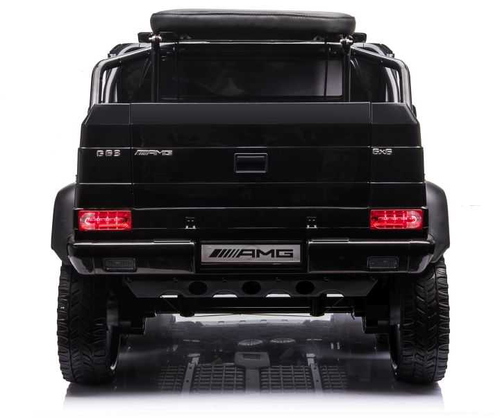 Dvivietis elektrinis džipas vaikams Mercedes 6x6 12V, juodas, žema ...
