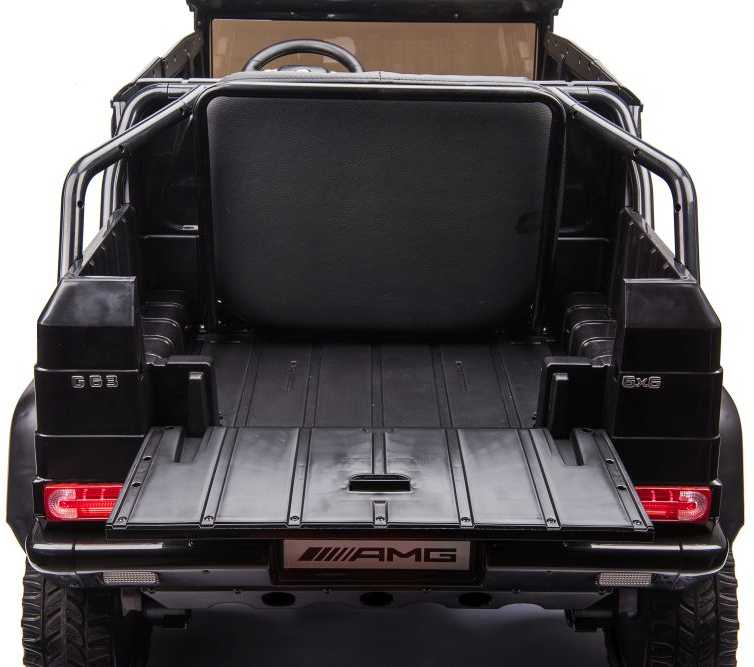 Dvivietis elektrinis džipas vaikams Mercedes 6x6 12V, juodas, žema ...
