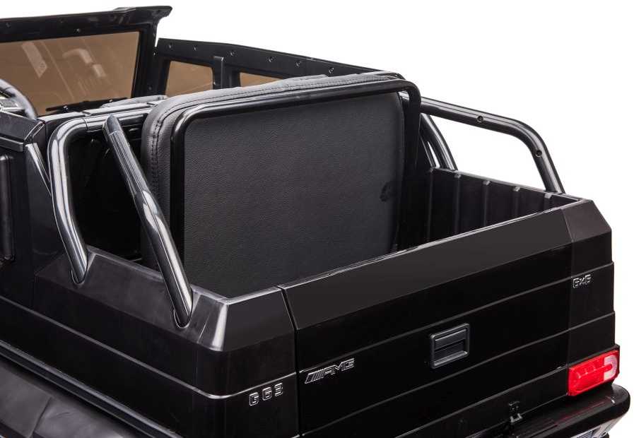 Dvivietis elektrinis džipas vaikams Mercedes G63 6x4 24V, juodas, žema ...