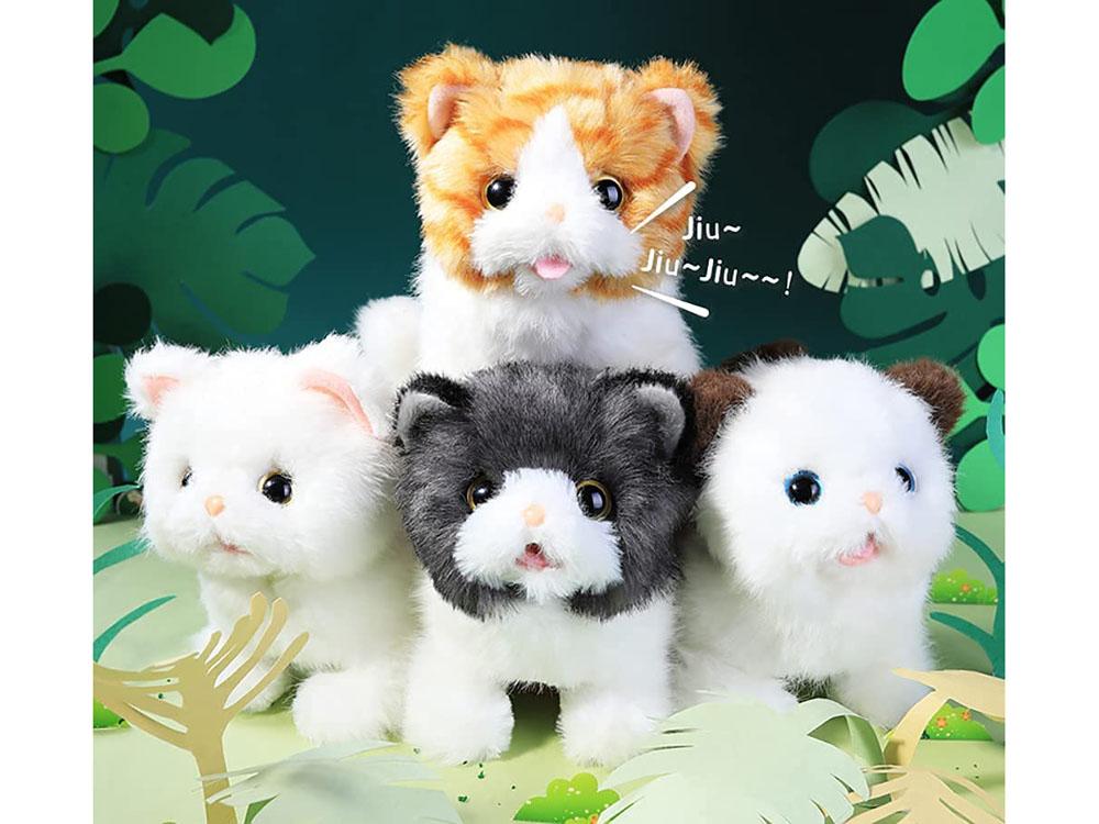 Interaktyvus pliušinis kačiukas, baltas, žema kaina | Varle.lt