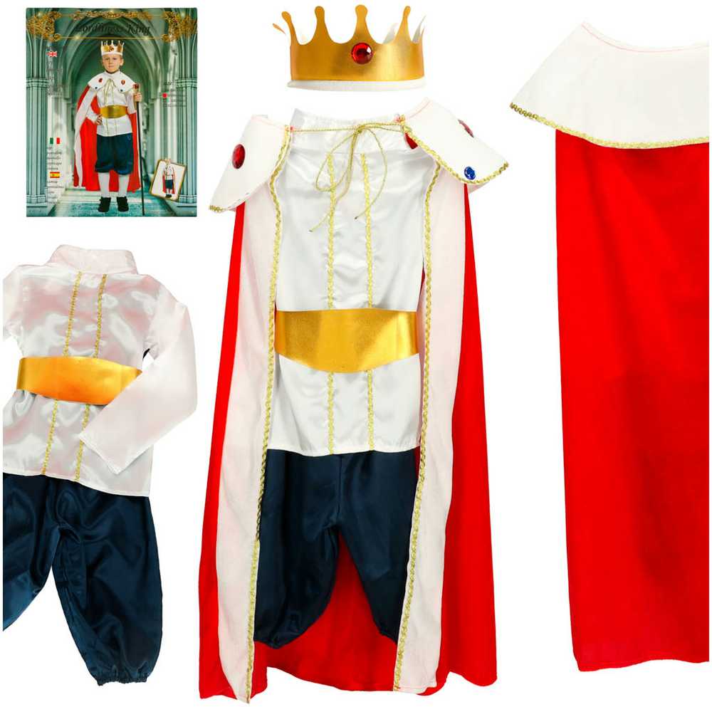 Karaliaus kostiumas vaikams, baltas, žema kaina | Varle.lt