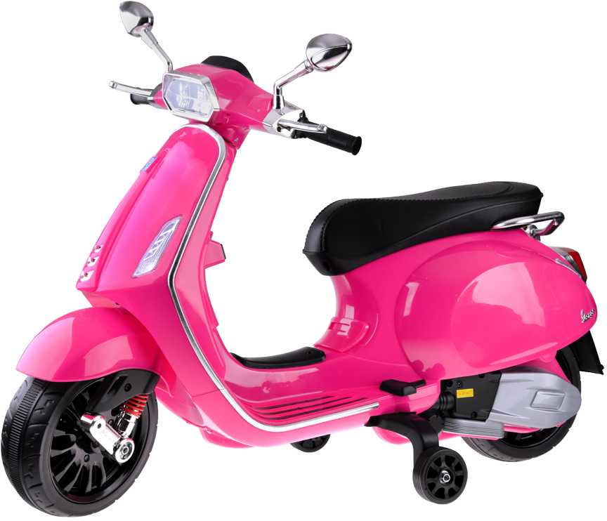 Motoroleris VESPA akumuliatorinis variklis vaikams, rožinis, žema kaina ...