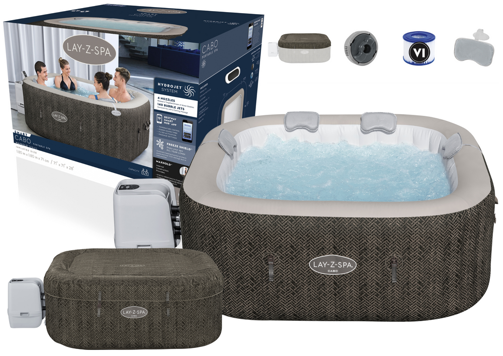 Pripučiama keturvietė SPA sūkurinė vonia 180x180x71cm Bestway 60167 ...