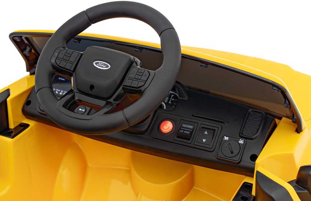 Vienvietis elektrinis džipas vaikams Ford Ranger LIFT, geltonas, žema ...