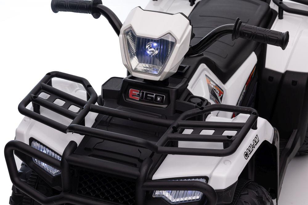 Vienvietis elektrinis keturratis, baltas, žema kaina | Varle.lt