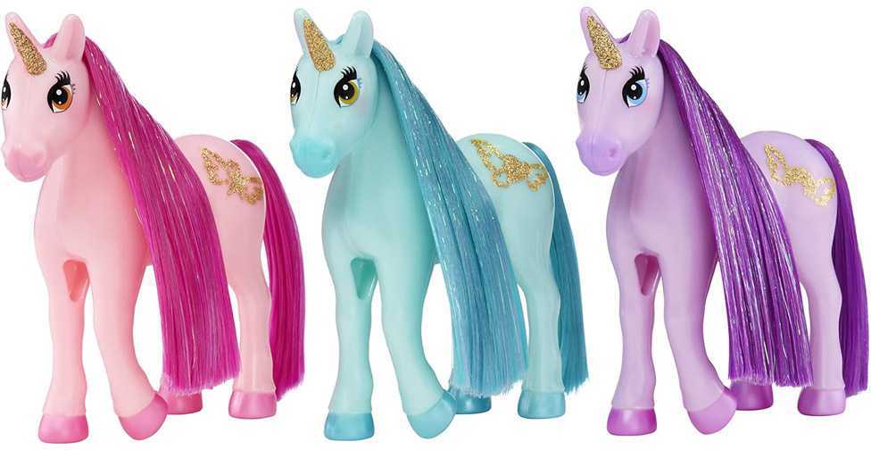 Žaislinio vienaragio ir šukų rinkinys, violetinis, žema kaina | Varle.lt