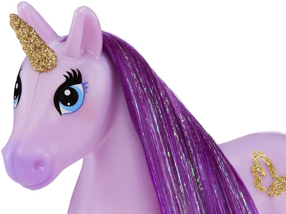 Žaislinio vienaragio ir šukų rinkinys, violetinis, žema kaina | Varle.lt