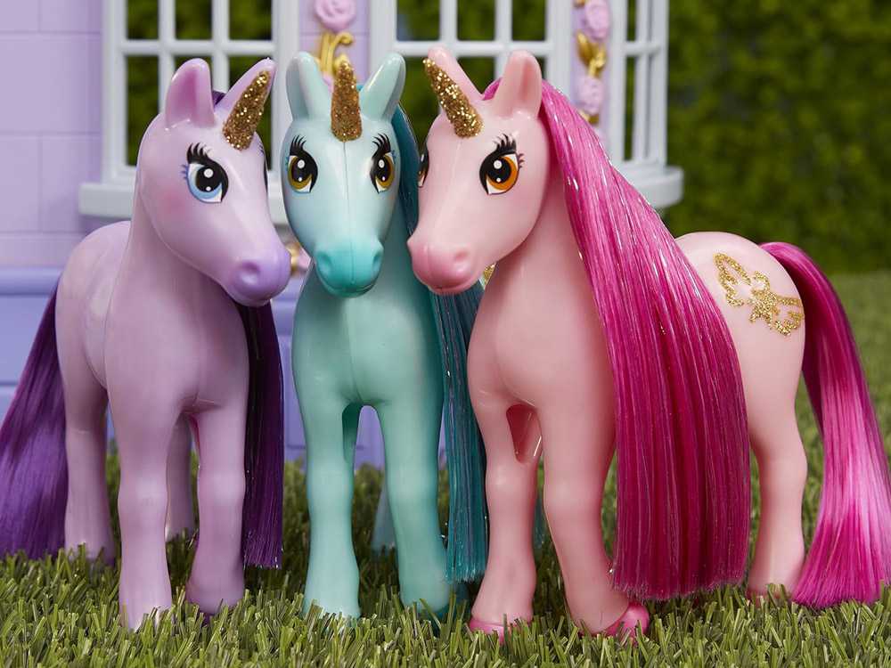 Žaislinio vienaragio ir šukų rinkinys, violetinis, žema kaina | Varle.lt