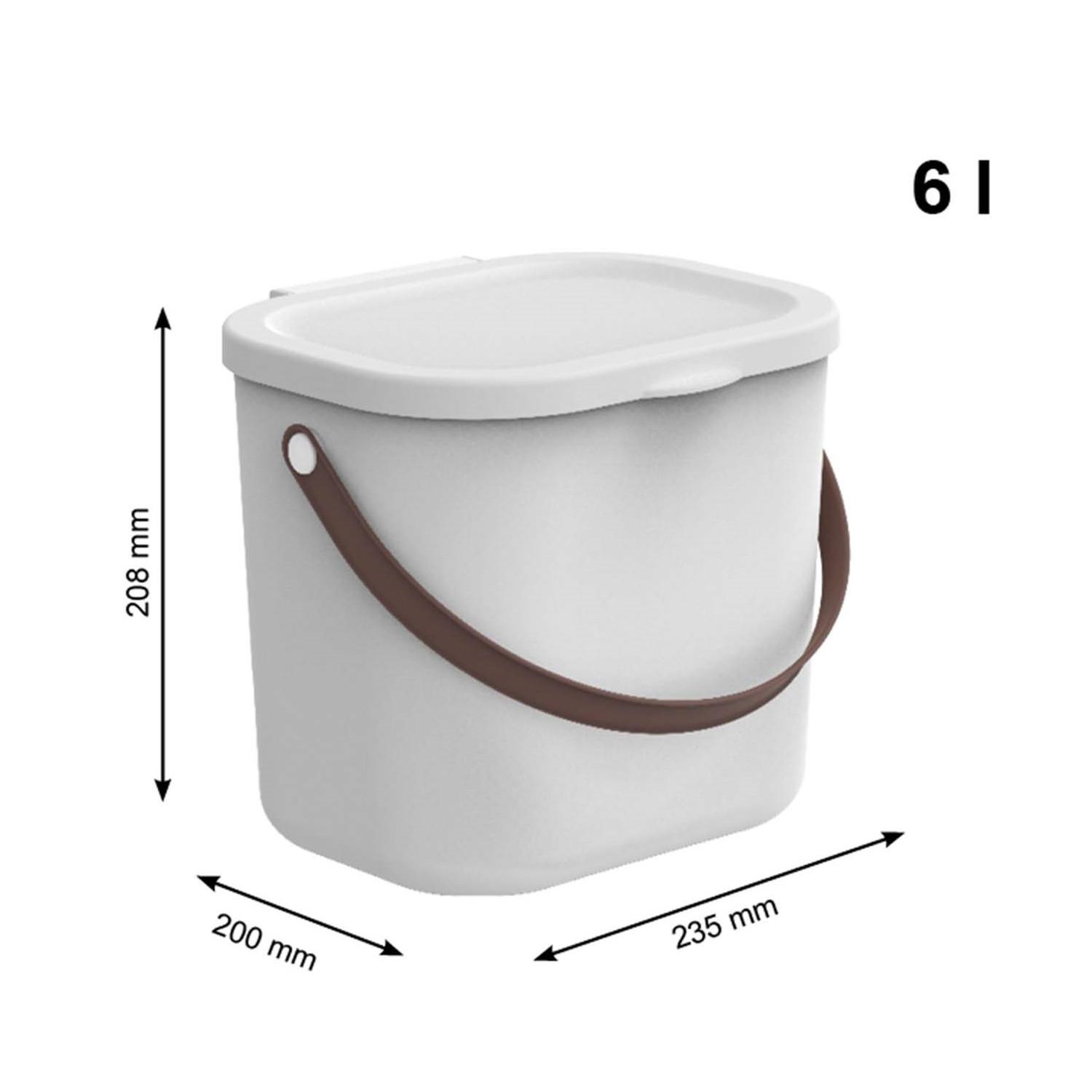 Šiukšliadėžė Rotho Krepšys indas do segregacji Rotho Albula 6L balta ...