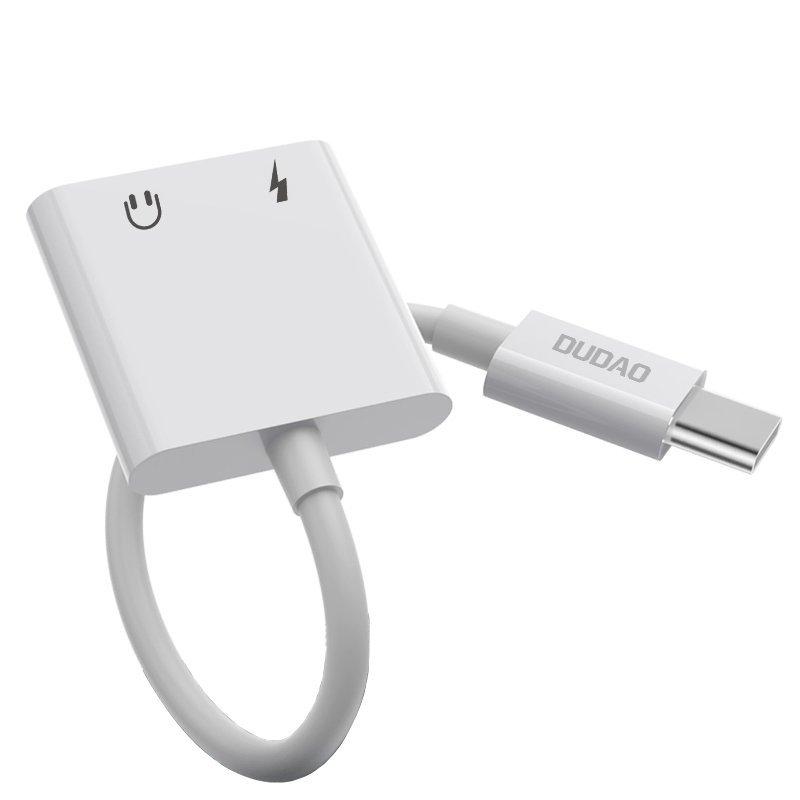Dudao adapter plug headphone splitter USB Type C - USB Type C / 3.5 mm ...