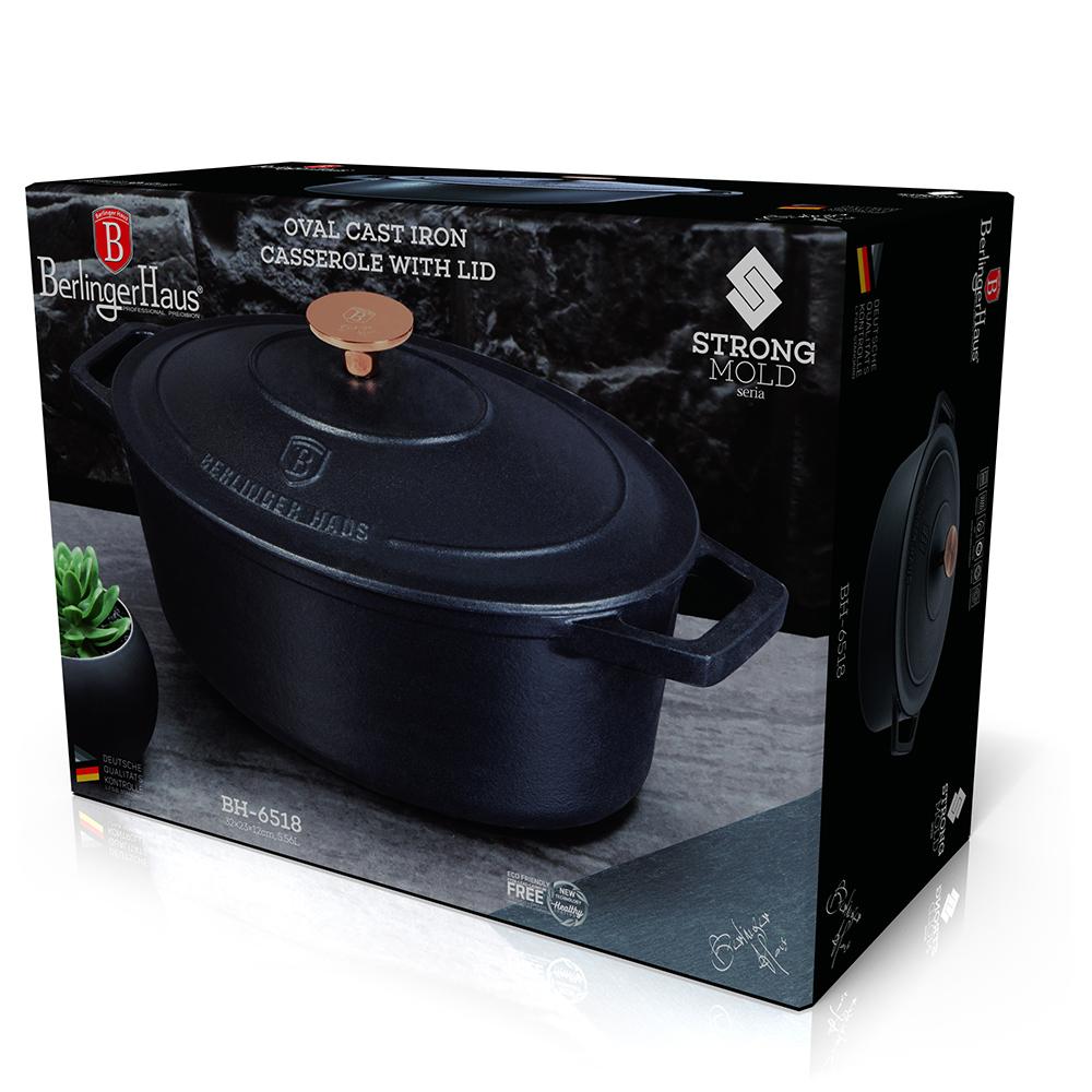 Berlinger Haus Emaliuotas ketaus puodas / troškintuvas BerlingerHaus 5,56L | 30x22x12cm ...