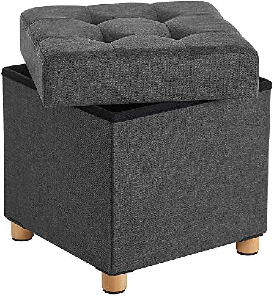 Pufas su daiktadėžė SONGMICS, pilkos spalvos, modelis - LSF14GYZ-new ...