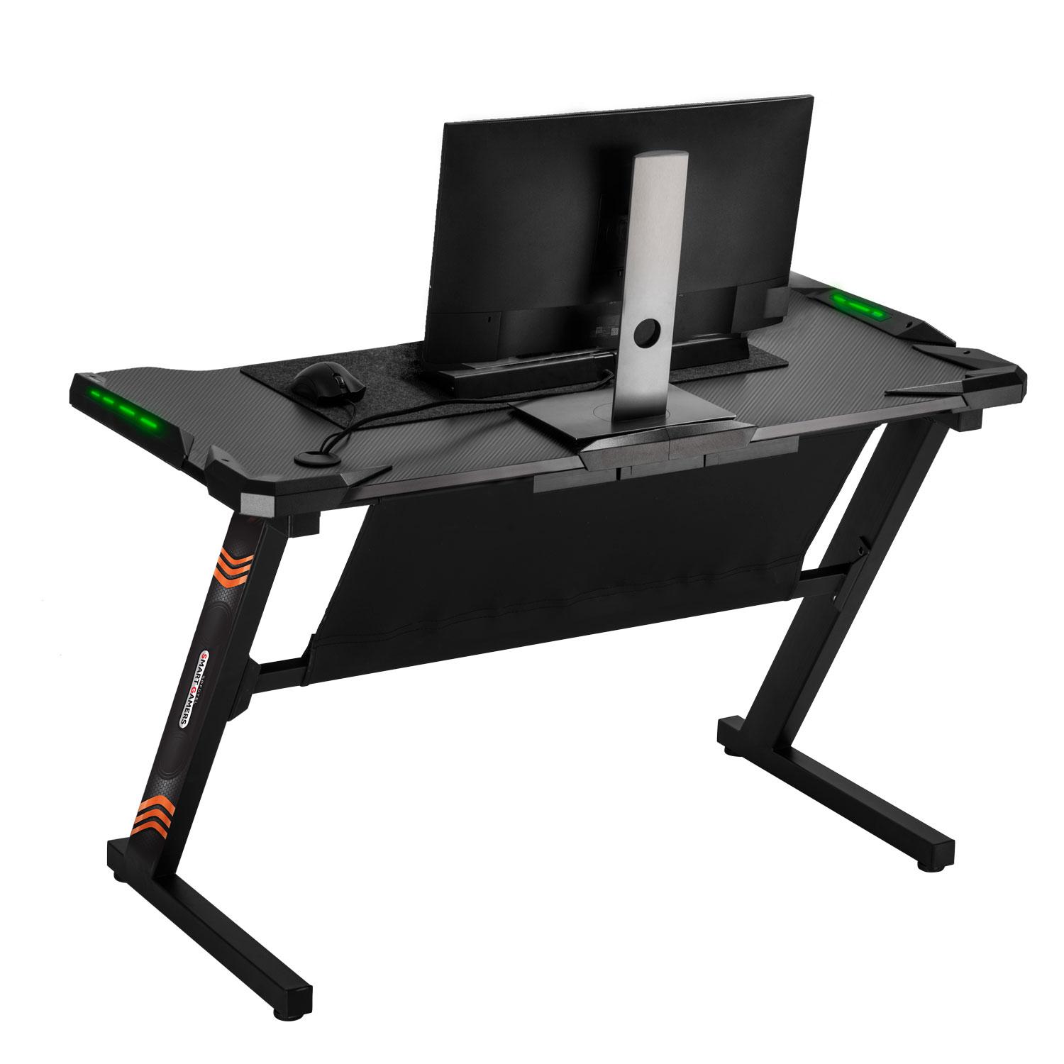 Žaidimų stalas Sofotel LED CRIT 258000 Gaming Desk, 120x60x75cm, žema ...