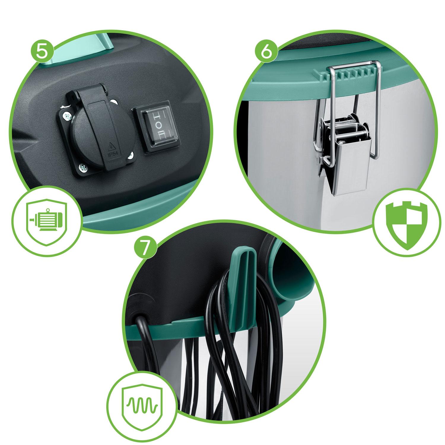 Humberg Pramoninis dulkių siurblys 30L 1600W HM-402, modelis - HM402, žema kaina | Varle.lt