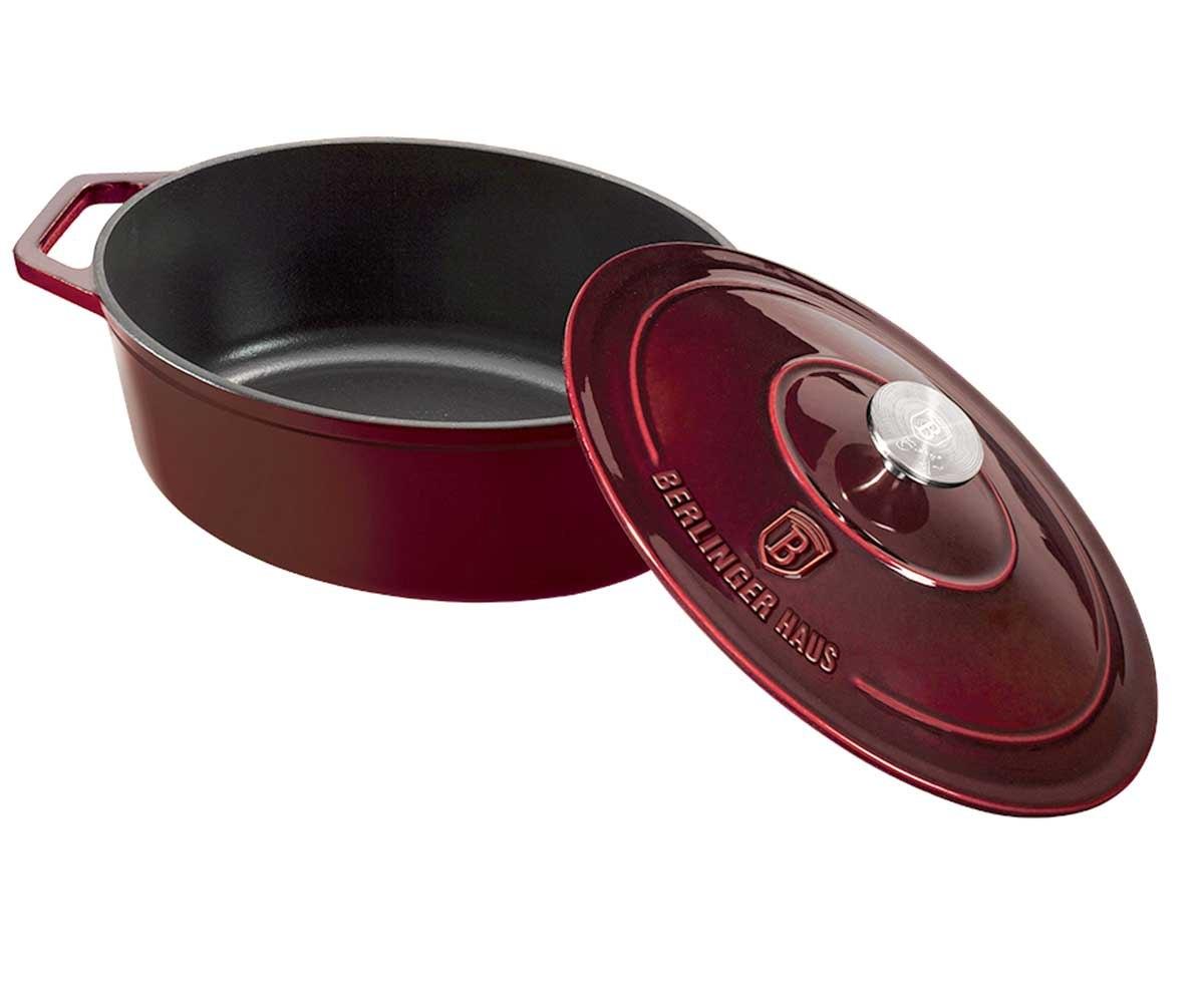 Berlinger Haus Ketaus puodas, 30x22x12cm, 4,65L | Metallic Line Burgundy Edition BH / 6499 ...